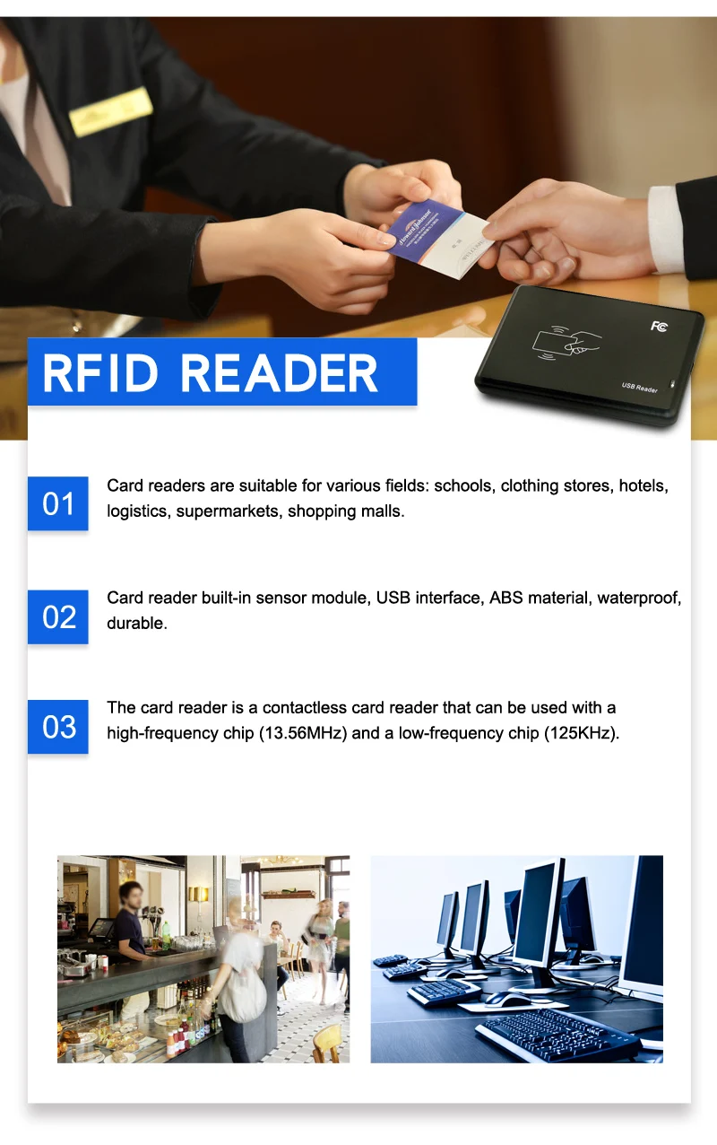 Wholesale Price Long Range Rfid Reader Writer 13.56mhz Rfid Reader Magnetic Card Reader - Buy ...