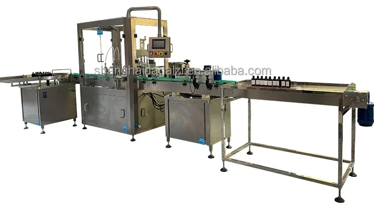 Full Automatic Bottle Liquid Filler Capper Customized Essential Oil Filling Capping Labeling ...