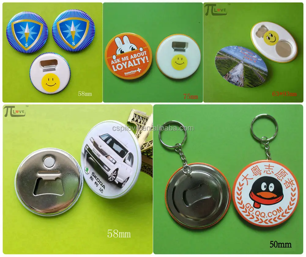 Custom Anime Characters Promotional Gifts Color Printing Tin Metal ...