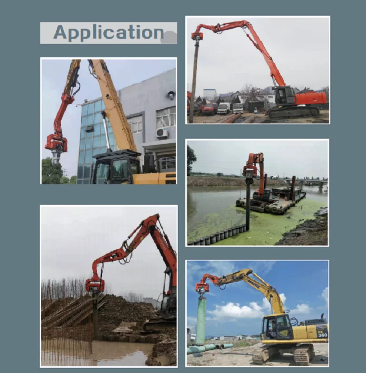 Precast Concrete Piles Hydraulic Static Pile Driver Excavator Post ...