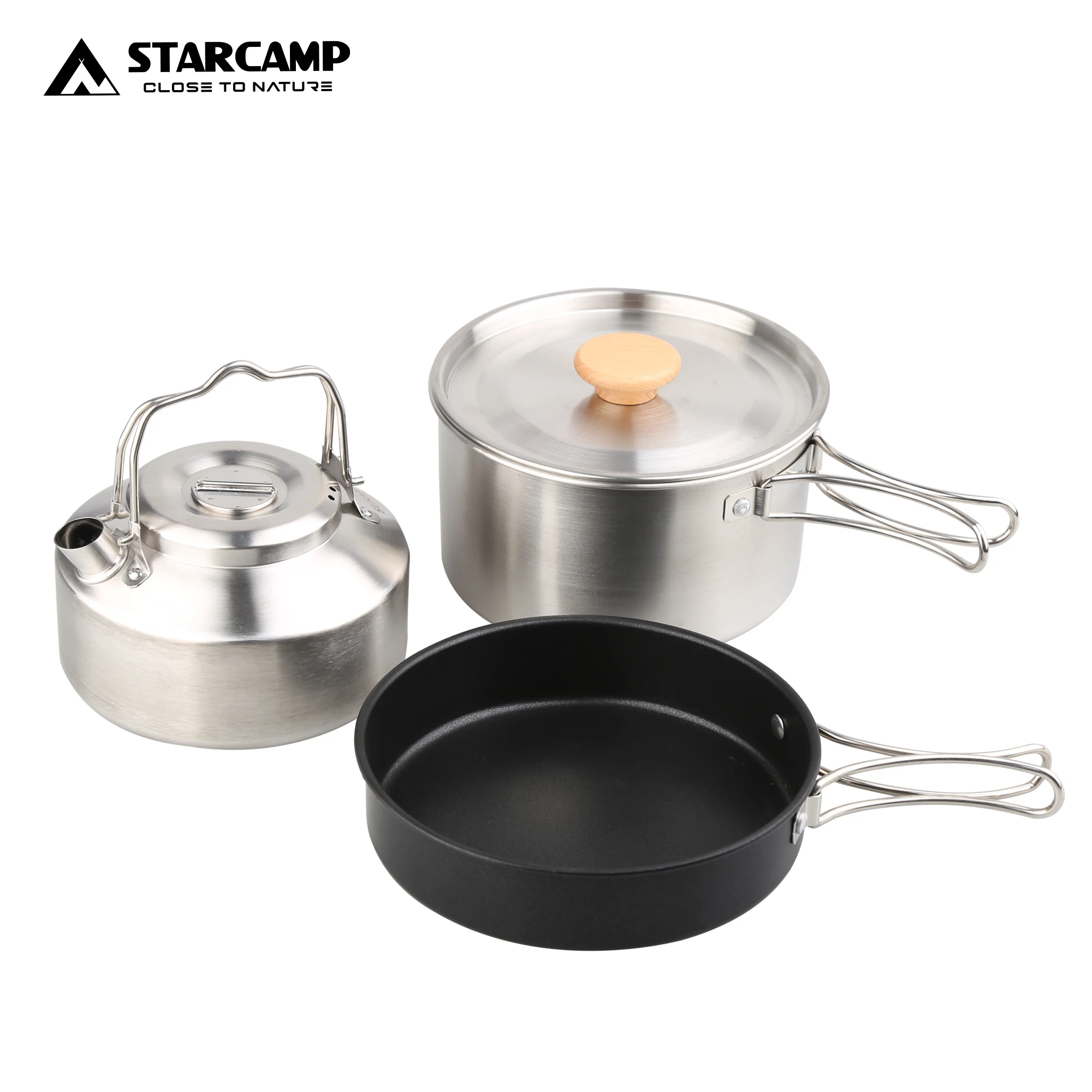 Starcamp Stainless Steel Outdoor Picnic Camping Pot Cookware Set - Buy ...