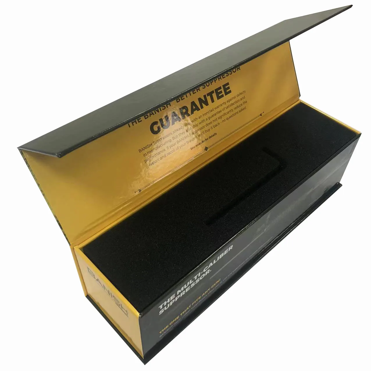 Customize Luxury Magnetic Book Shape Box Gun Parts Packing Box Gun ...