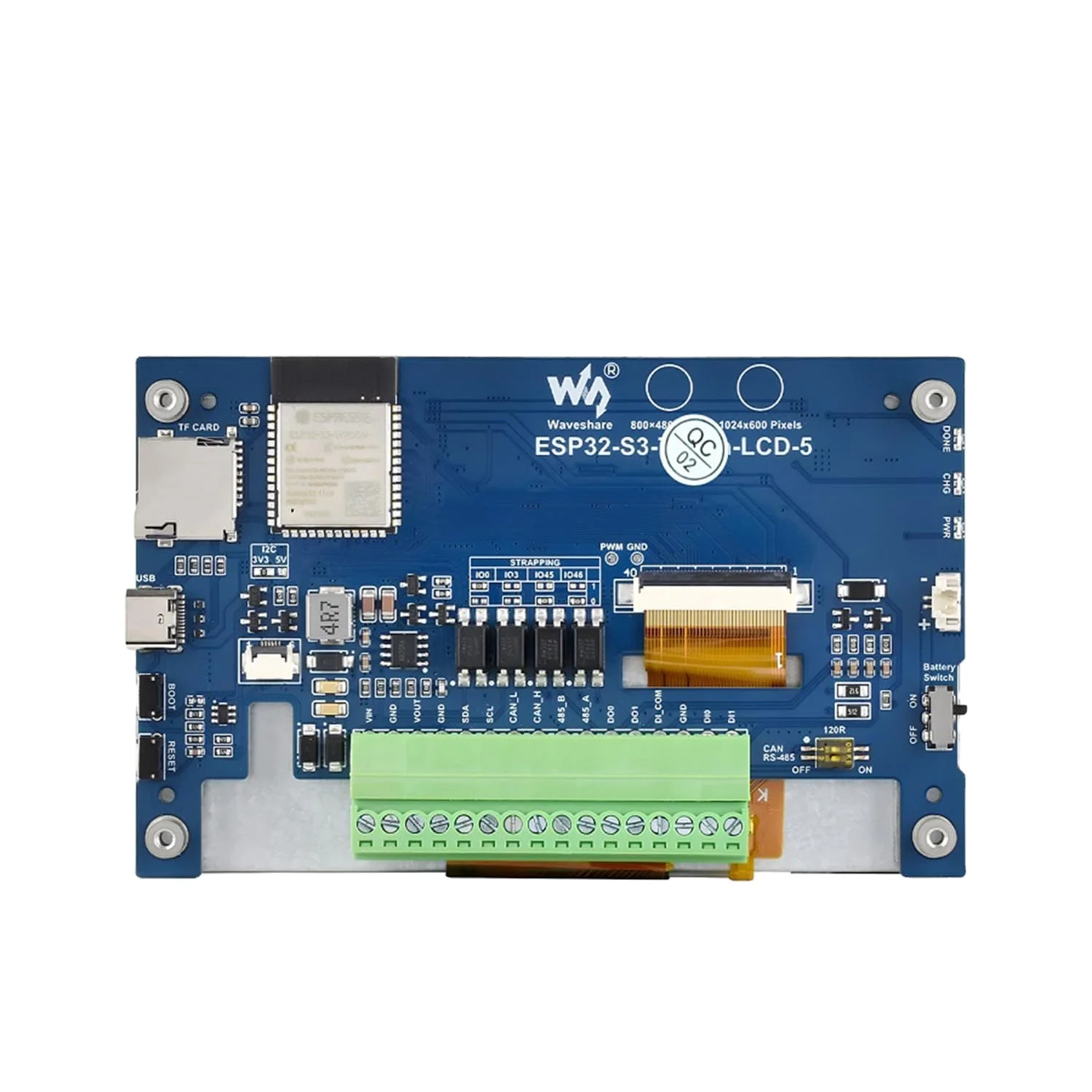 Waveshare Esp32-s3 5inch Display Development Board,800*480,32-bit Lx7 ...