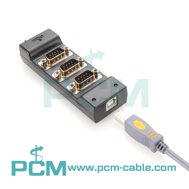 4 Port Serial RS232 Hub USB Port to Multi-channel Serial Port Hub With ...