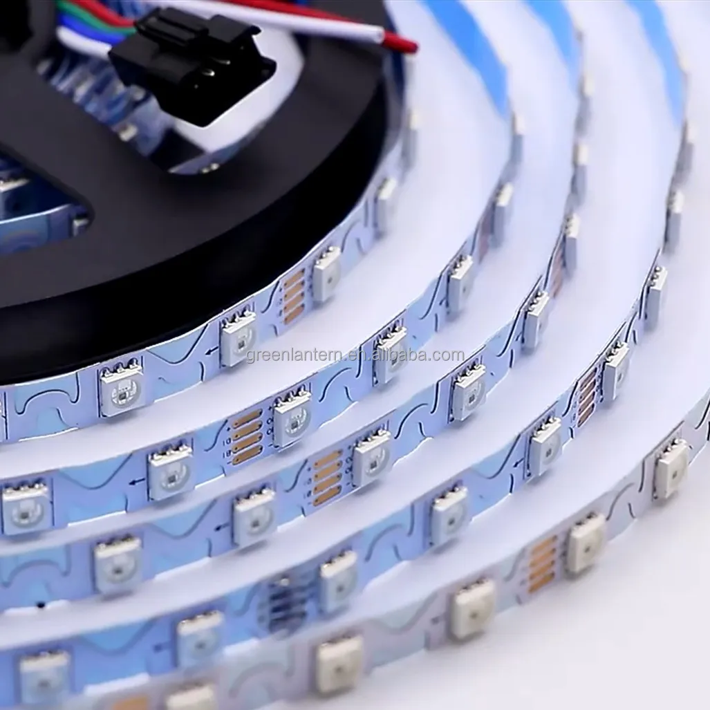 8mm S Shape White PCB 12V WS2815 LED Strip - 30000 Hours
