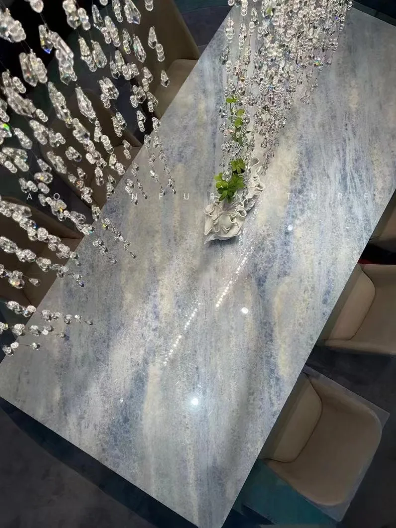 Natural Brazil Iceberg Blue Quartzite Slab Celeste Marble Stone for ...