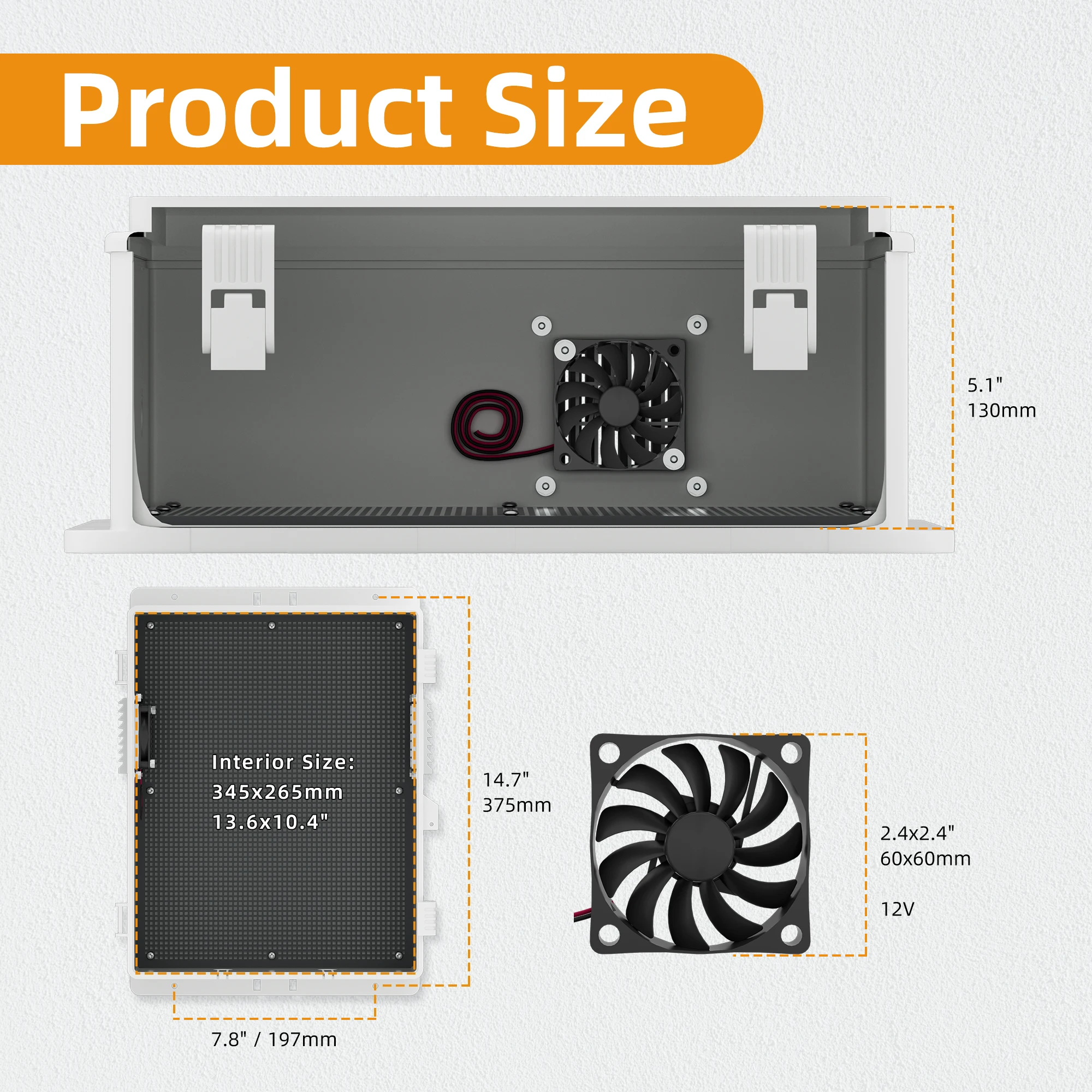 White Outdoor Electrical Box - Waterproof & Vented