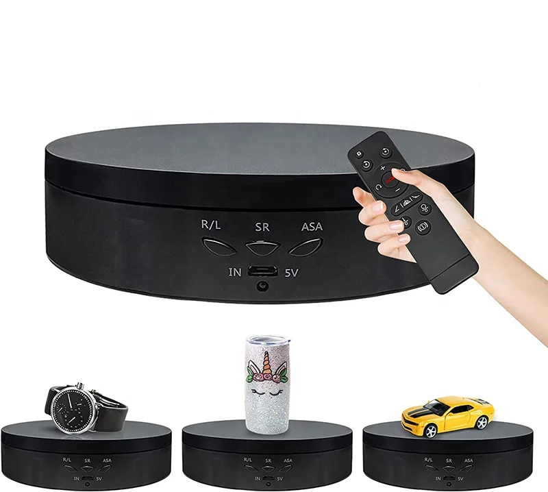 360 Degree Photography Turntable with Remote Control 6 PVC Backgrounds ...