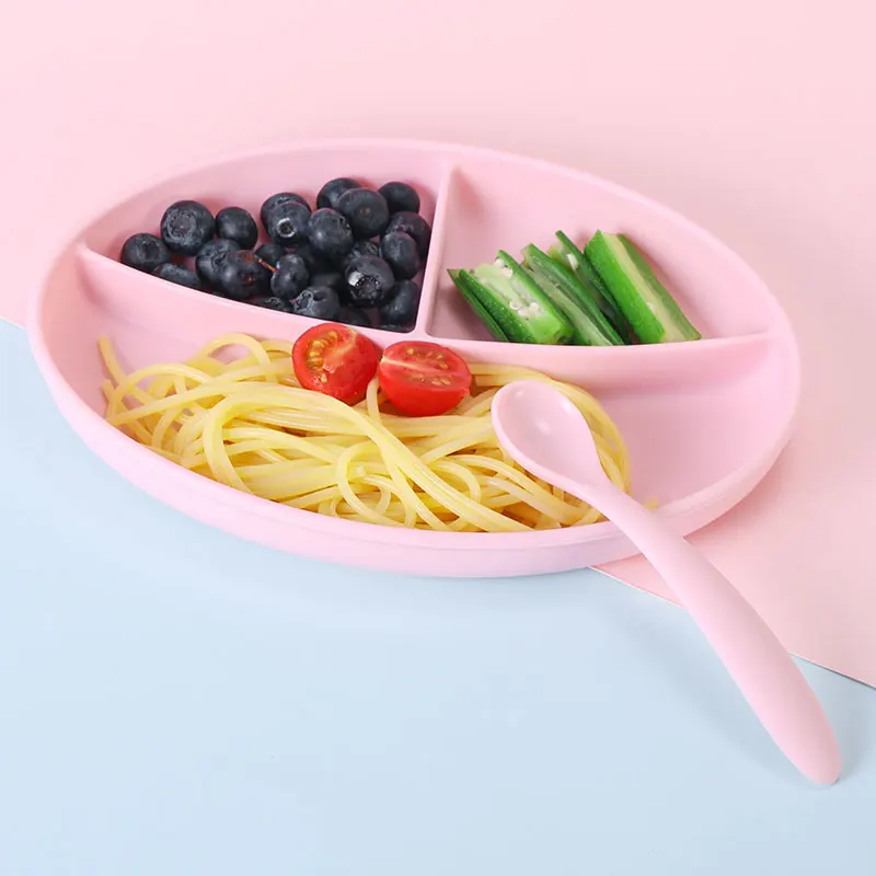 Aanpasbare Veilig Bpa Gratis Kids Baby Kom Plaat Siliconen Kom Plaat ...