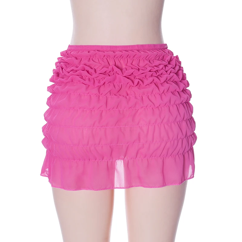 Cutenova J23sk076 Special Design Y2k Candy Color Mini Skirt Skirts For
