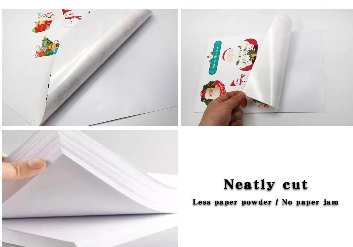 Flexography A4 Sticker Paper Self Adhesive A4 Paper Half Cutting Glossy ...