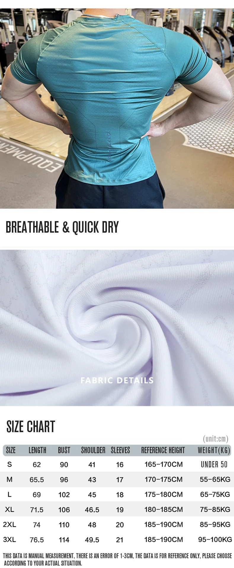 Summer Quick Dry Breathable Compression Blank Sports Gym Tshirt Men ...