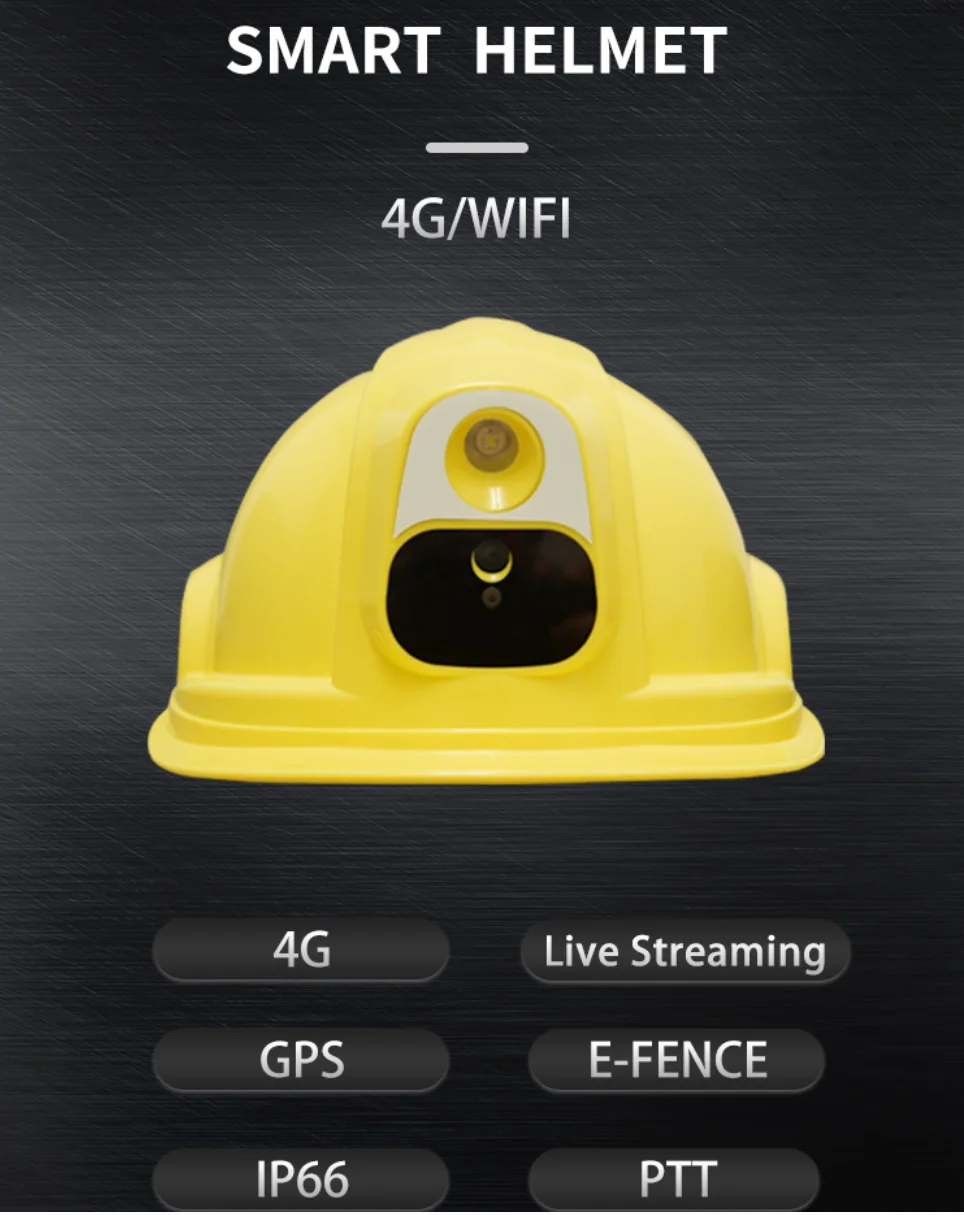 4G Smart Hard Hat - GPS Tracking & Video Monitor for Safety