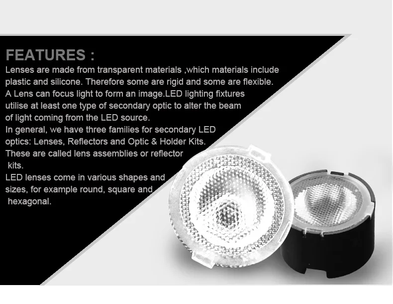 22MM 8 12 24 Degree Narrow Beam 3535 LED Lens for Medical Lights