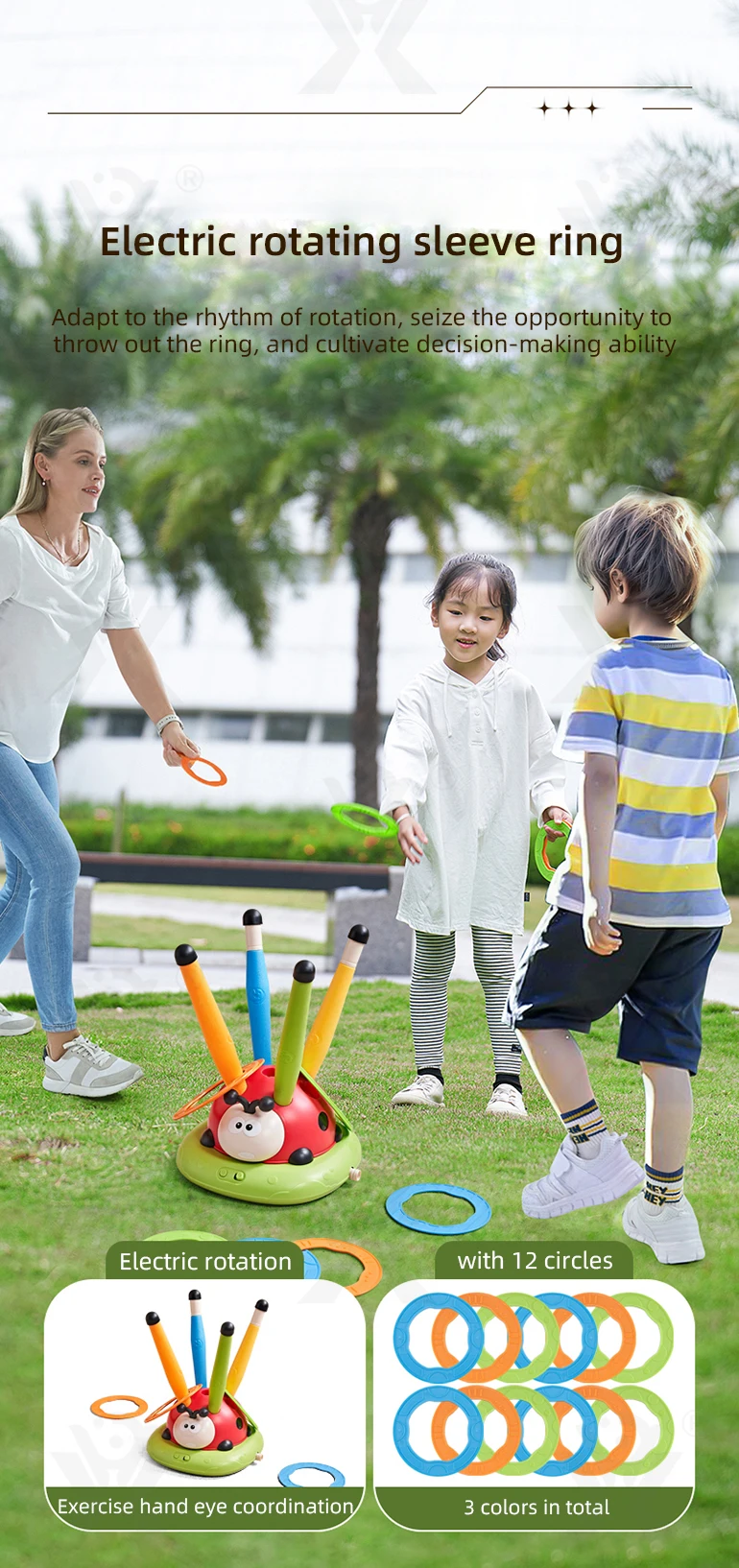 Chengji 3 in 1 RC Ladybug Exercise Machine - Kids Sports Toys