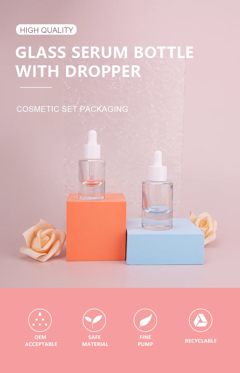 Custom Round Dropper Bottle For Glass Bottle Dropper 30 Ml With ...