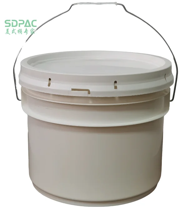 1.5 Gallon Round Plastic Bucket With Handle & Lid 5l Capacity For ...