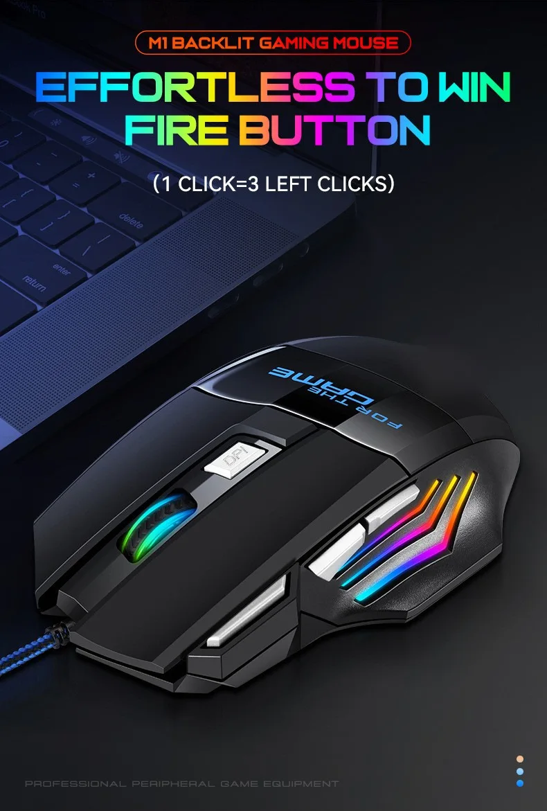 Best 7 Button Game Maus Souris De Jeu RGB Wired Mouse