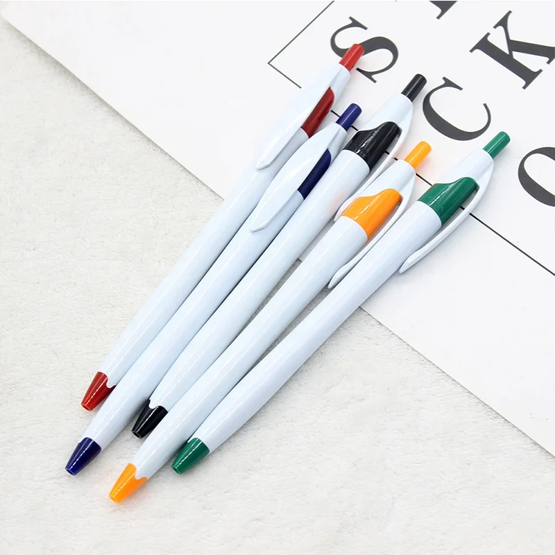 Cheapest White Color Pen Plastic Pen Ballpoint With Custom Logo - Buy ...