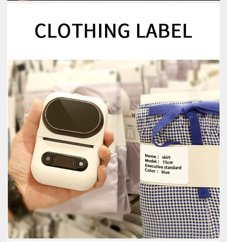 E210 Mini Bluetooth Thermal Label Printer - Portable Photo Sticker ...