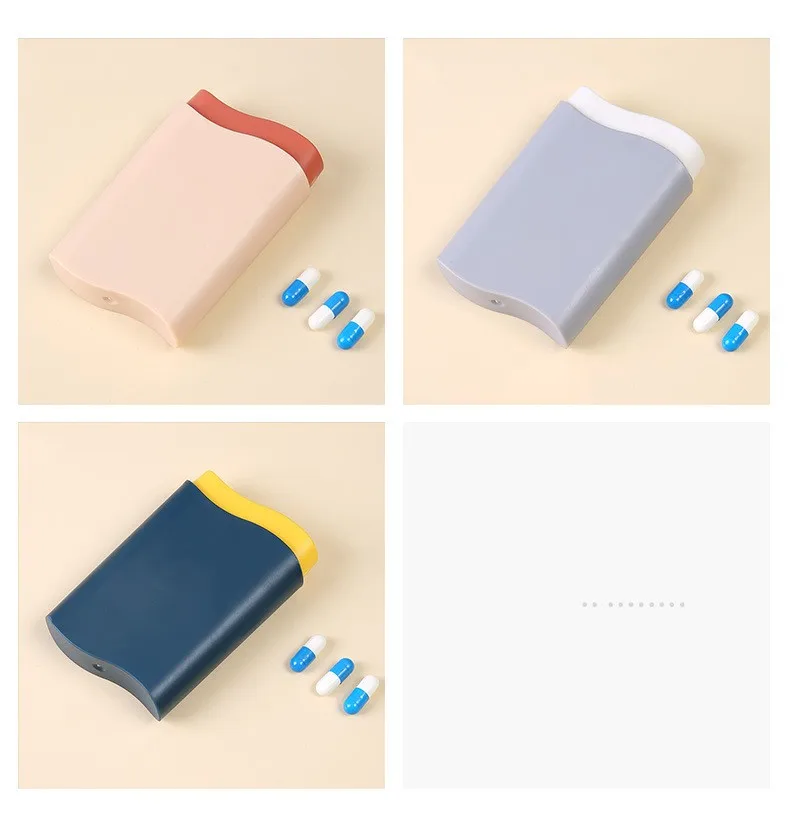 Custom 3 Grids Plastic Pill Container Mini Portable 7 Days Pill Box ...