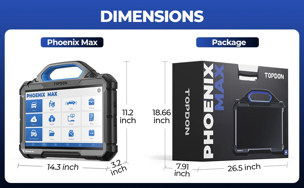 TOPDON Phoenix Max Full System Automotive Diagnostic Scanner Ecu ...
