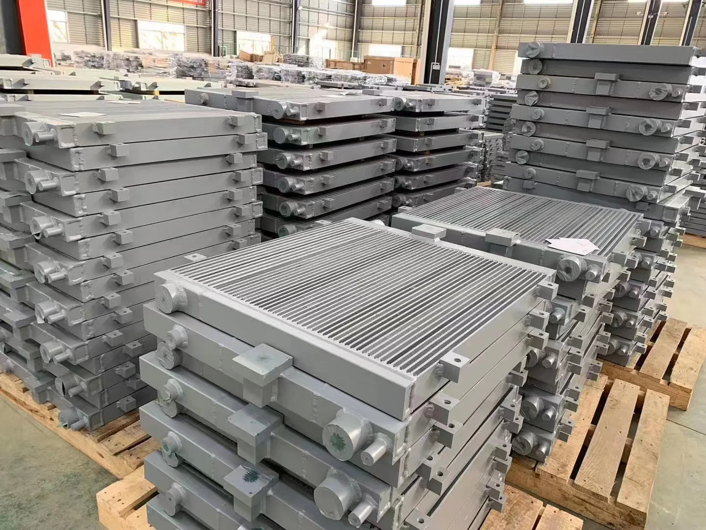 Aluminum Finned Oil Cooler Radiator for Screw Air Compressors