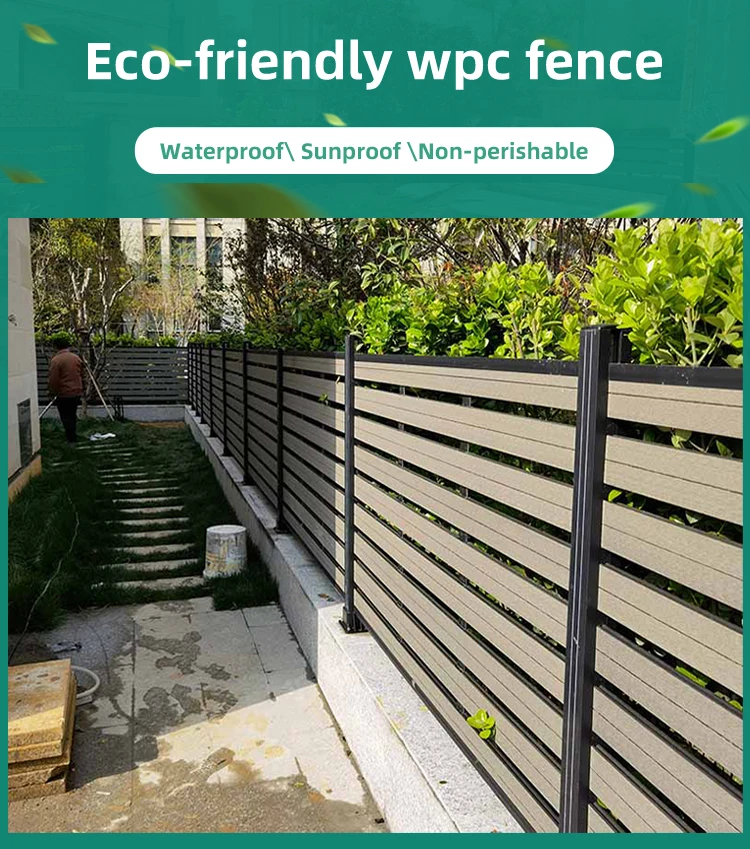 Customized Garden Solid Composite Fencing Designs 6x8 Ft Wpc Fence Wall Panel Outdoor Wood ...