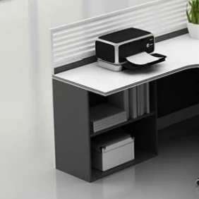 Modern Glass Partition Desk Working Station Office Table Single Seat ...