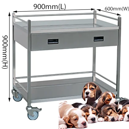 Aeolus Animal Deluxe Mobile Tool Cart With Cabinet Pet Veterinary Tool ...