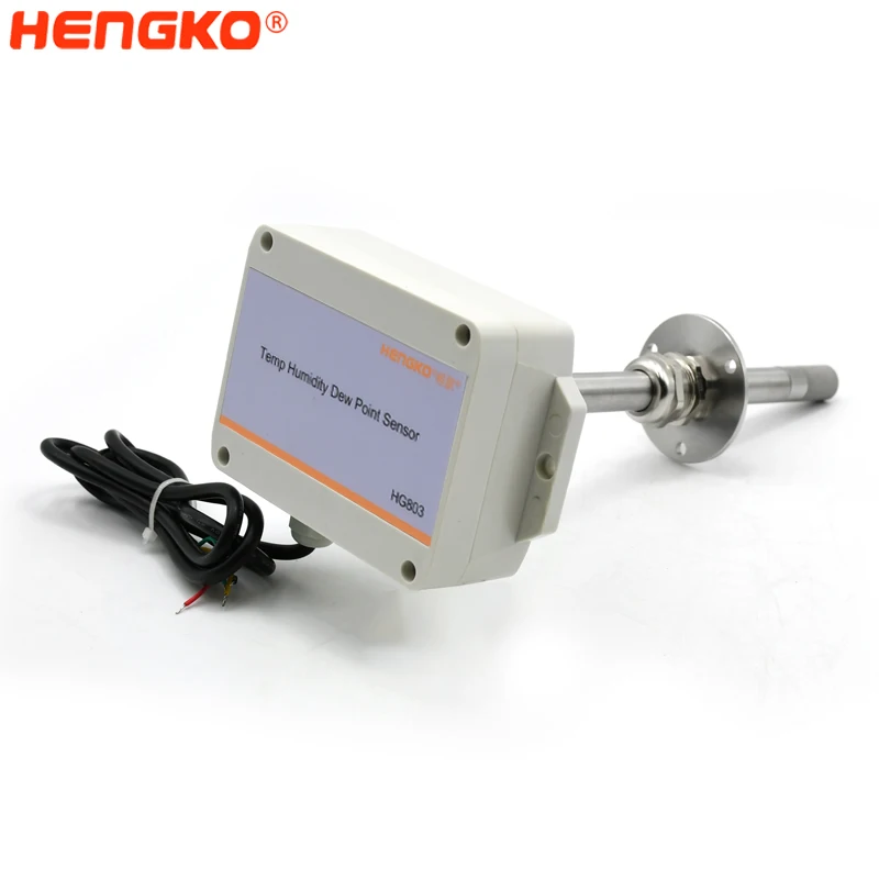 Hg803 Ss Probe Modbus Rtu Rs485 Havc Duct Temperature And Humidity Sensor Transmitter 4-20ma ...