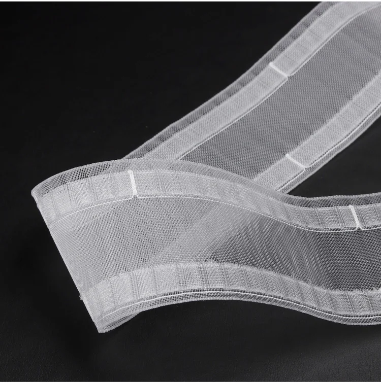 Transparent Wave Curtain Tape - Easy Assembly for Ripple Fold Curtains