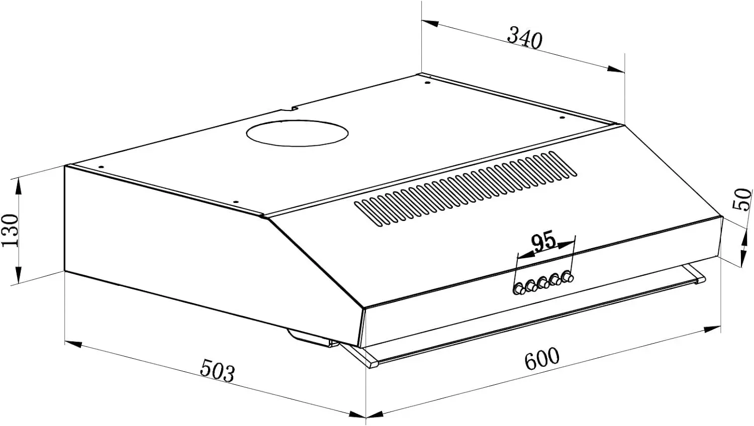 Built In Stainless Steel Kitchen Hood Smart Touch Control Motion Sensor ...