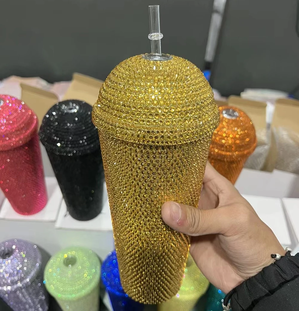 40oz Diamond Tumbler with Handle - Perfect for Travel