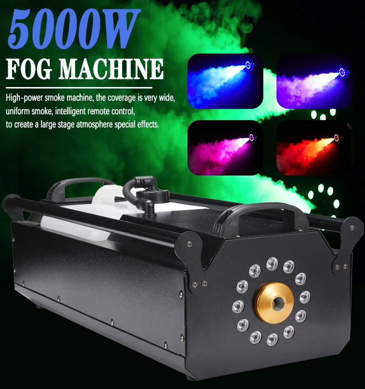 Big 5000w Smoke Fog Machine with Remote Stage Light Control