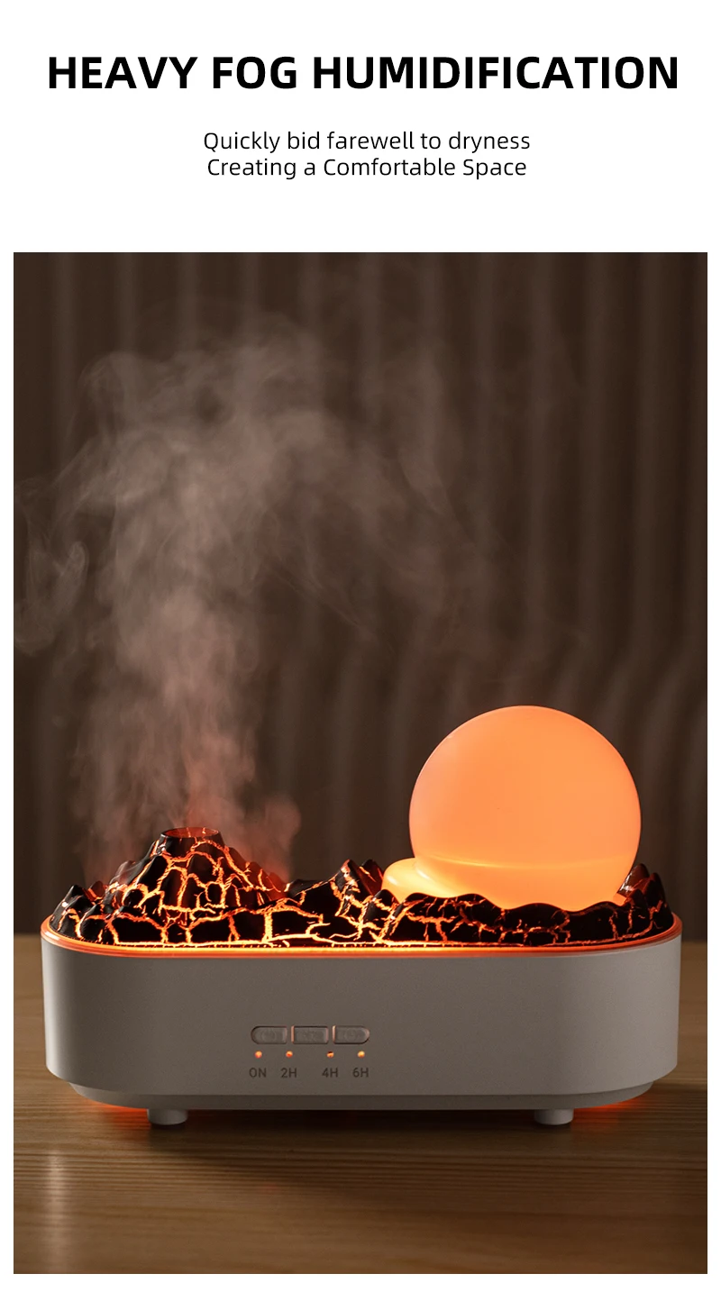 Source Factory 2024 New Design Crystal Ball Smoke Ring Umidificador ...