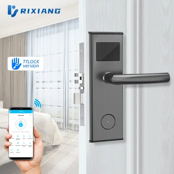 Rf Key Card Reader Rfid Intelligent Wooden Door Locks System Keyless ...