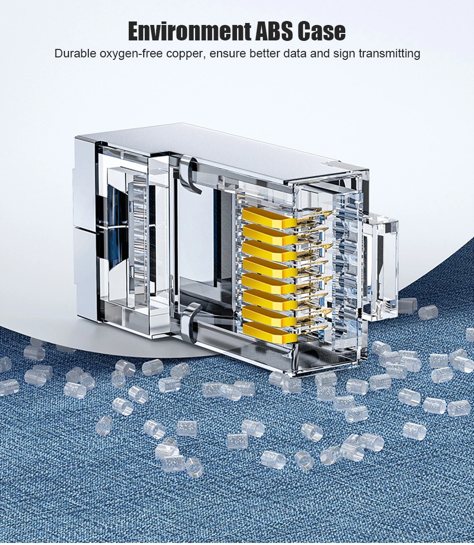 Samzhe Cat6 Rj45 Connector 8p8c Modular Lan Cable Head Plug Cat 6 Crimp ...