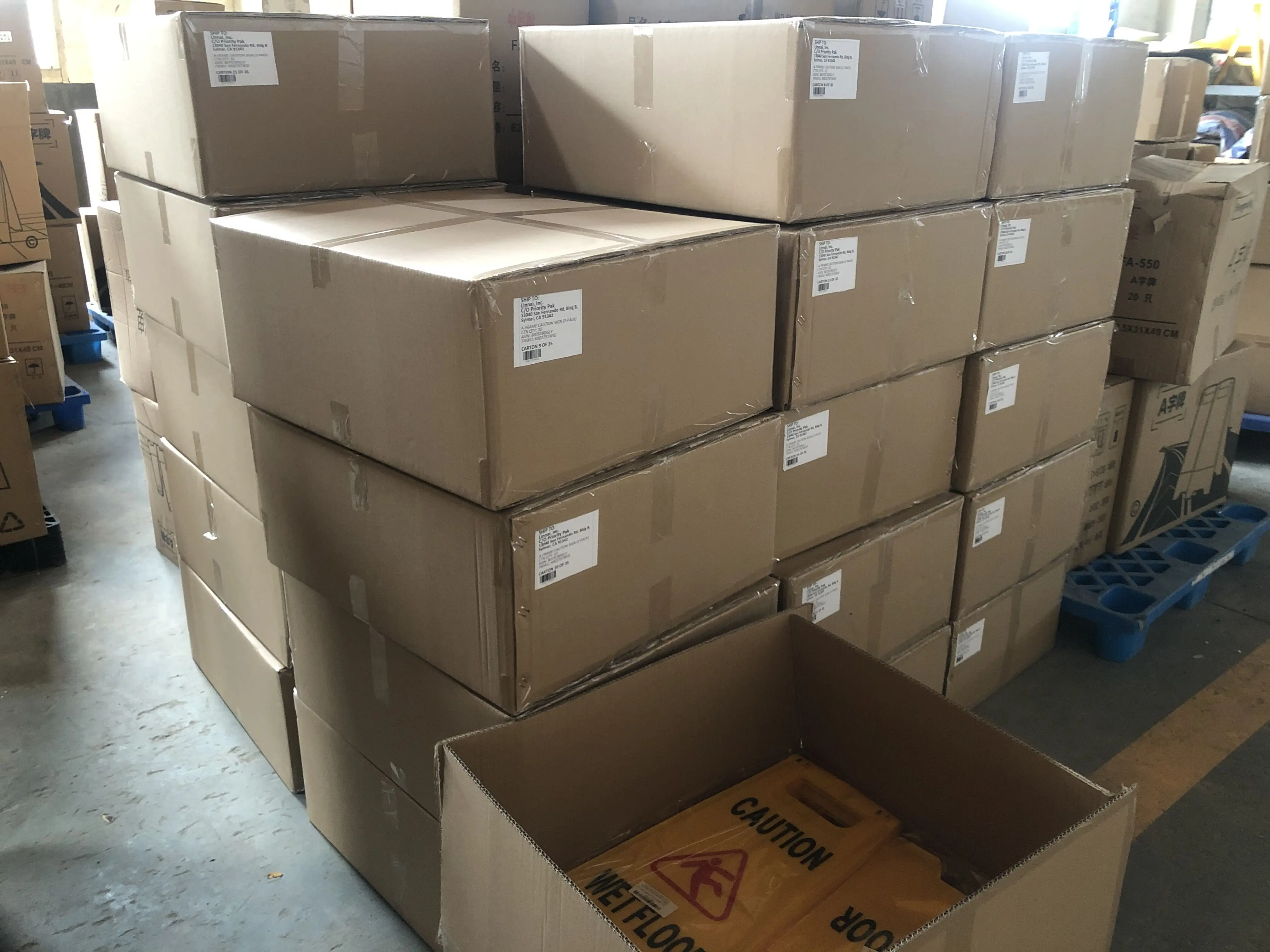 Customized Printable A Shape Plastic Folding Warning Sign Hazard Safety ...