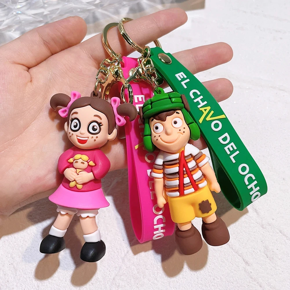 New El Chavo Del Ocho Keychain Cartoon Boy Girl Doll Pendant Key Chains ...