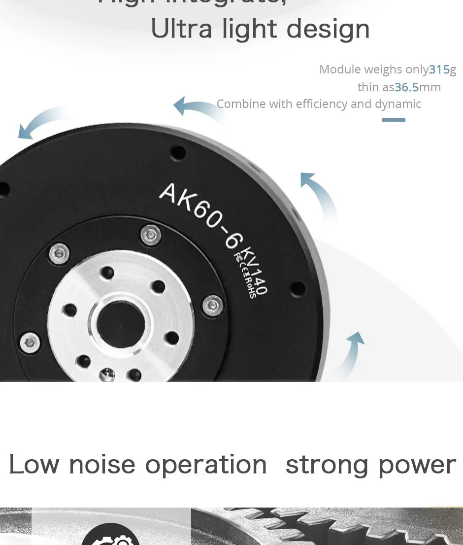 T-motor Official Easy Control Heavy Duty Pancake Dc Servo Direct Drive Actuator Robot Motor ...