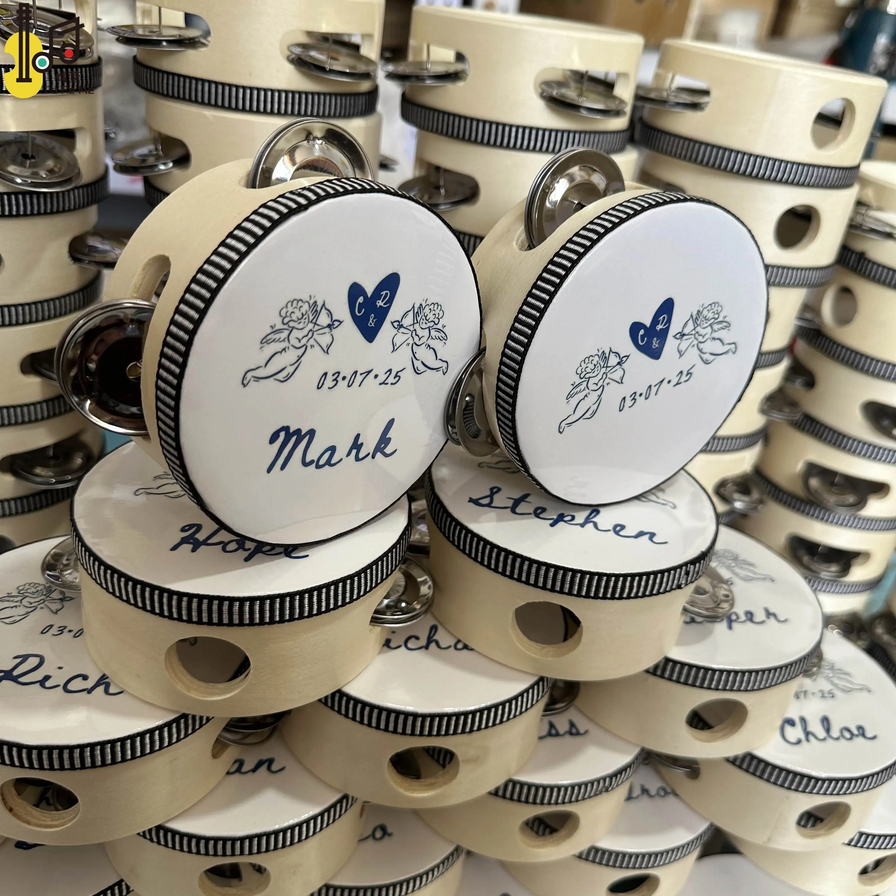 Accessorio Karaoke 4 Tamburelli Luminosi LED - Strumenti Musicali Con ...