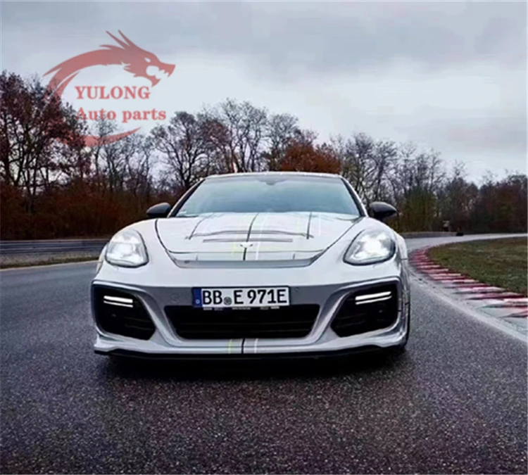 Hot-pressed Dry Carbon Fiber Techart Wide Body Style Front Bumper Rear ...