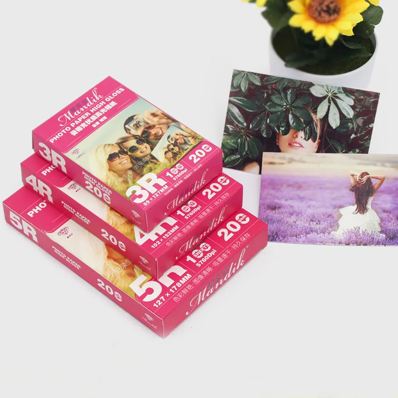Mandik 200gr/240g Full Wood 4r Size High Glossy Photo Paper Vivid Color ...