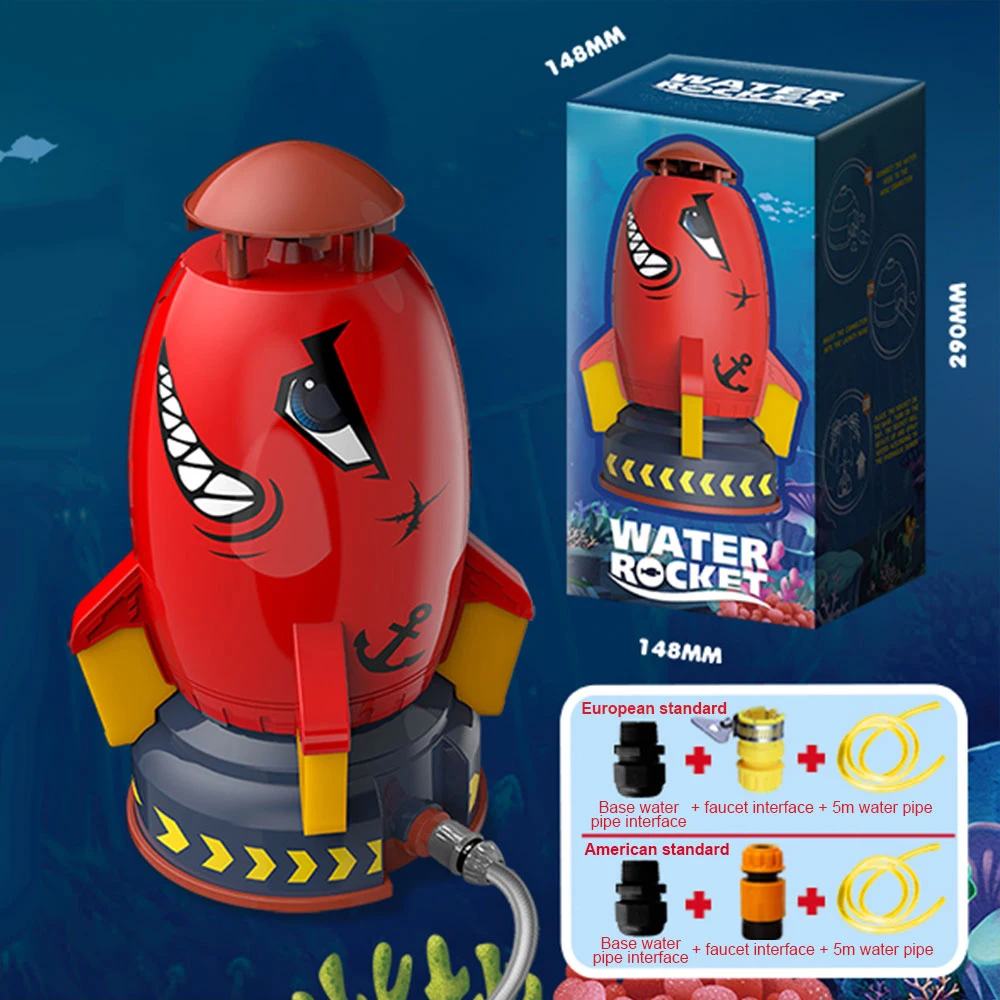 Swimming Pool Sprinkler Shark Rocket Launcher Outdoor Water Toys For ...