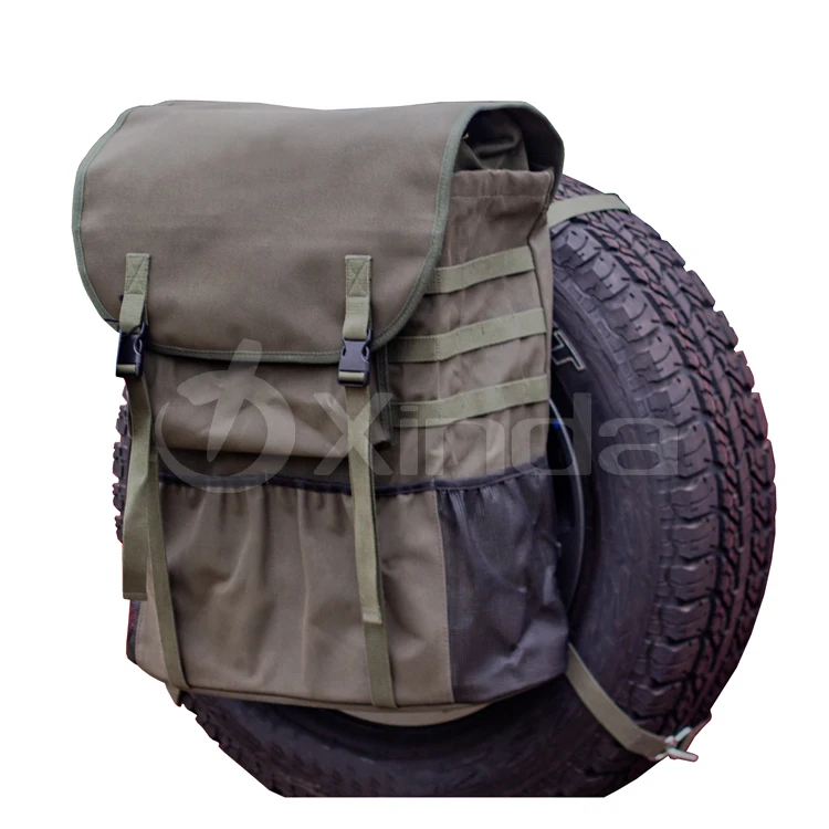 Off-road Canvas 4WD Spare Wheel Storage Bag - Durable & Spacious