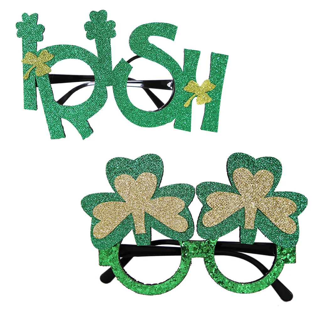 Irish Green Shamrock Clover Party Favors Costume Accessories Eyeglasses ...