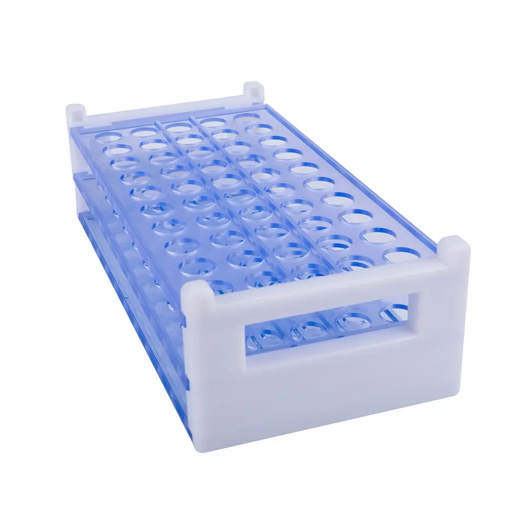 50 Holes PS Plastic Tube Stand Holder - Clear Test Tube Rack