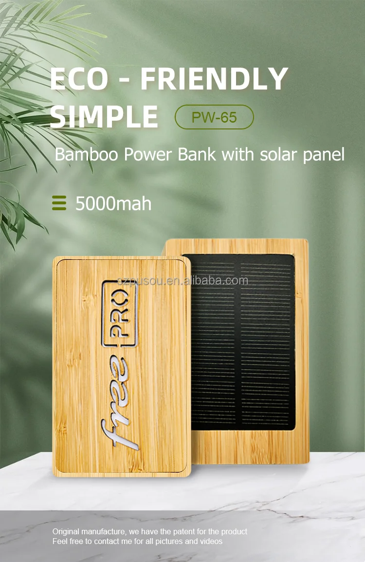 Mini Small Slim Solar Rechargeable Power Bank Solar Charger Type C ...