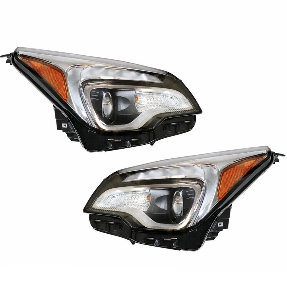 Xenon Led Drl Headlights Headlamp Assembly Left Right Chrome Clear Lens ...